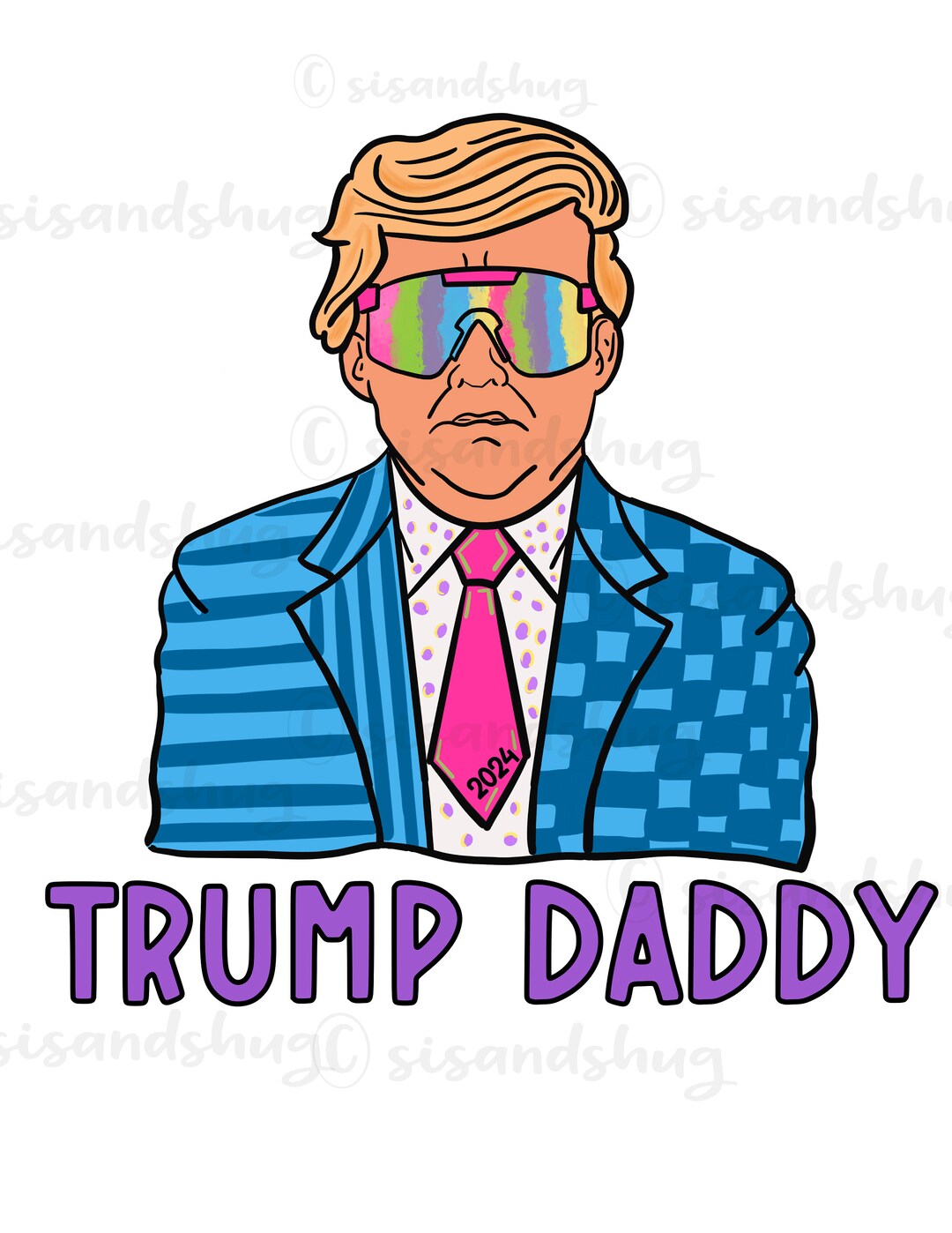 Trump Daddy Sublimation PNG | Hand Drawn | Digital Download Printable ...