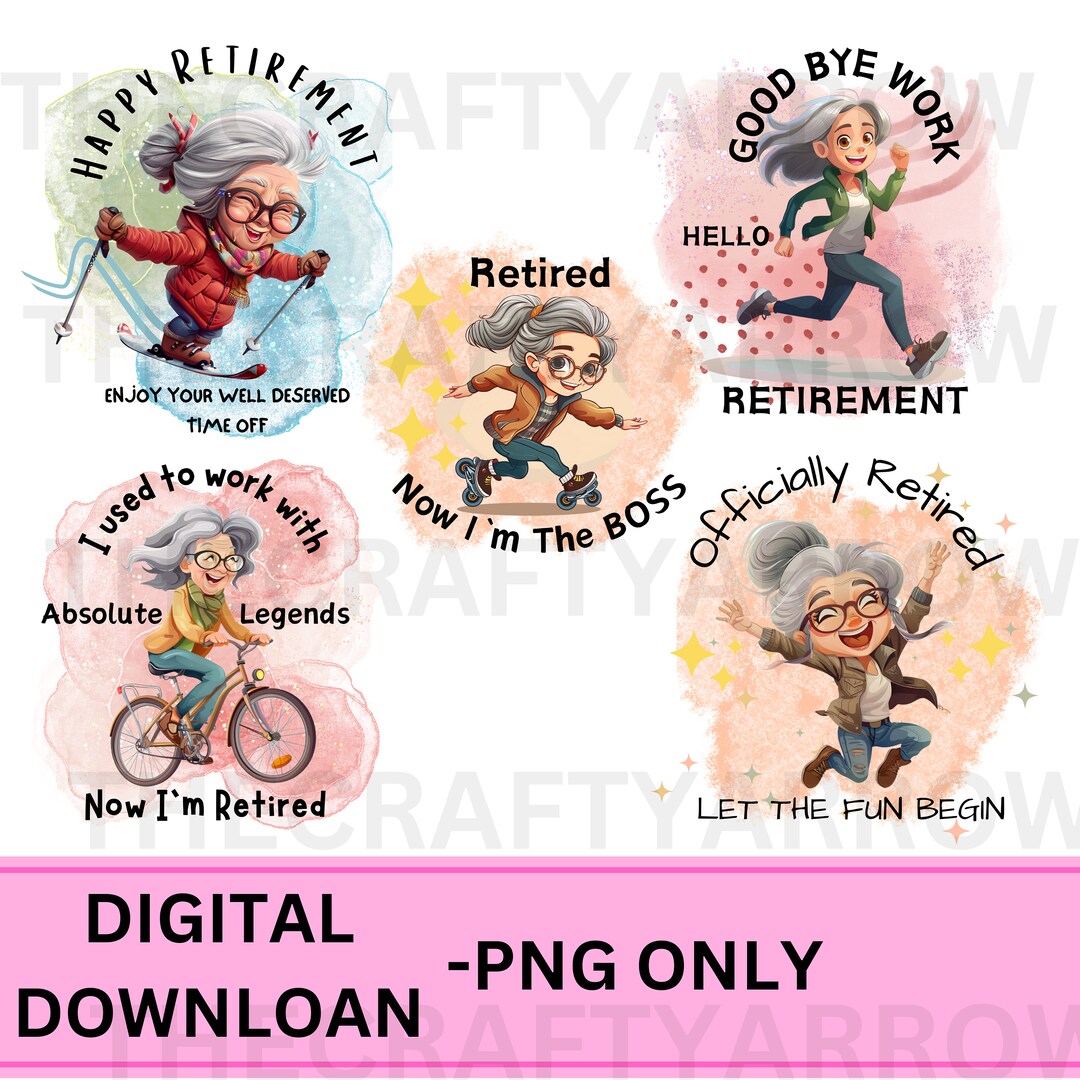 Retirement Sublimation PNG Digital Down Load, Retirement Sublimation - Etsy
