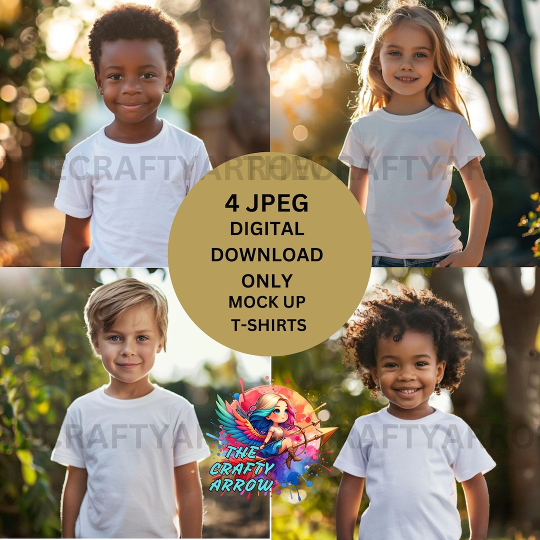 Mock up Photos for Kids T-shirts, Jpeg File Mock up for Children Tee ...