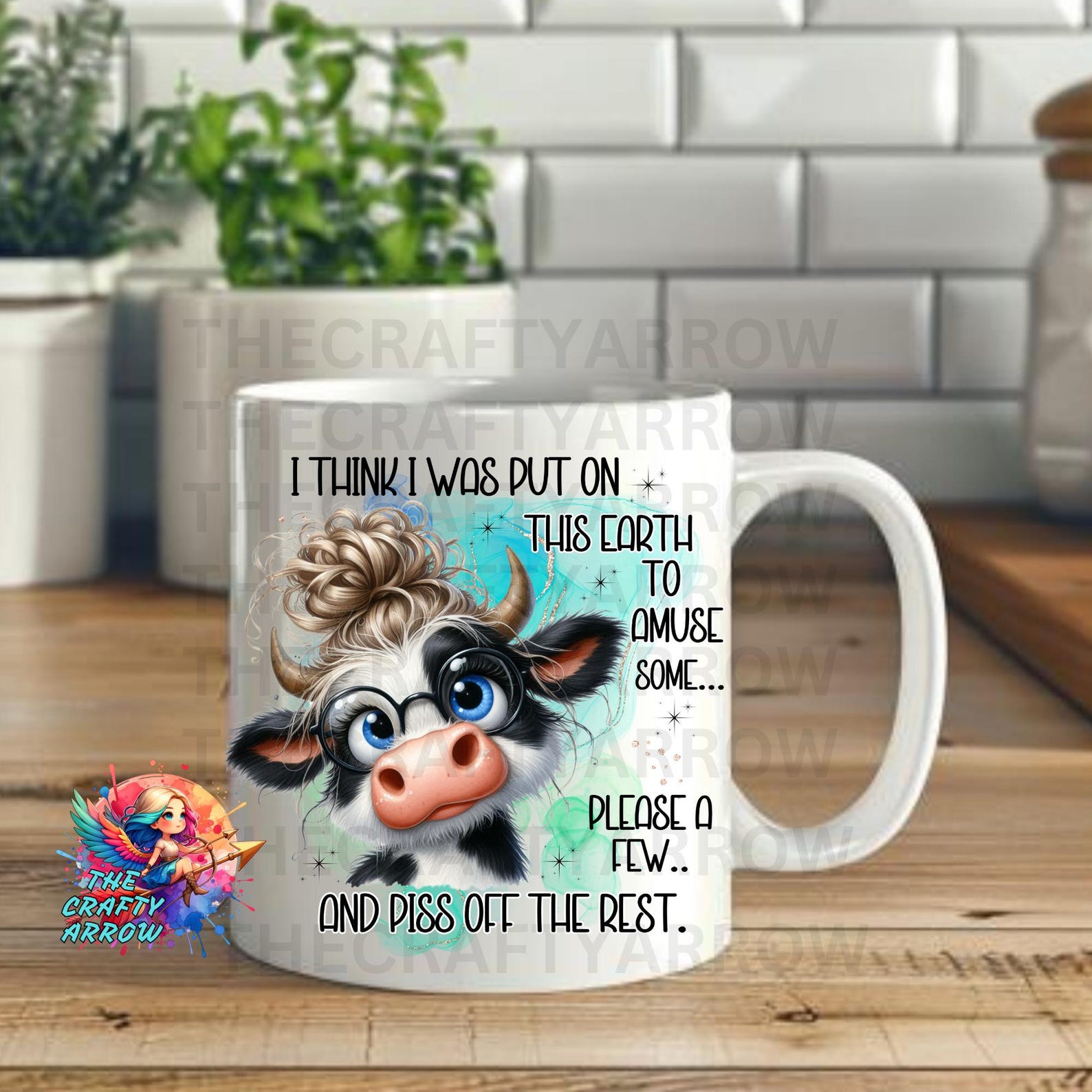 Funny Sarcastic Cow Digital Download, Put on This Earth Quote ...