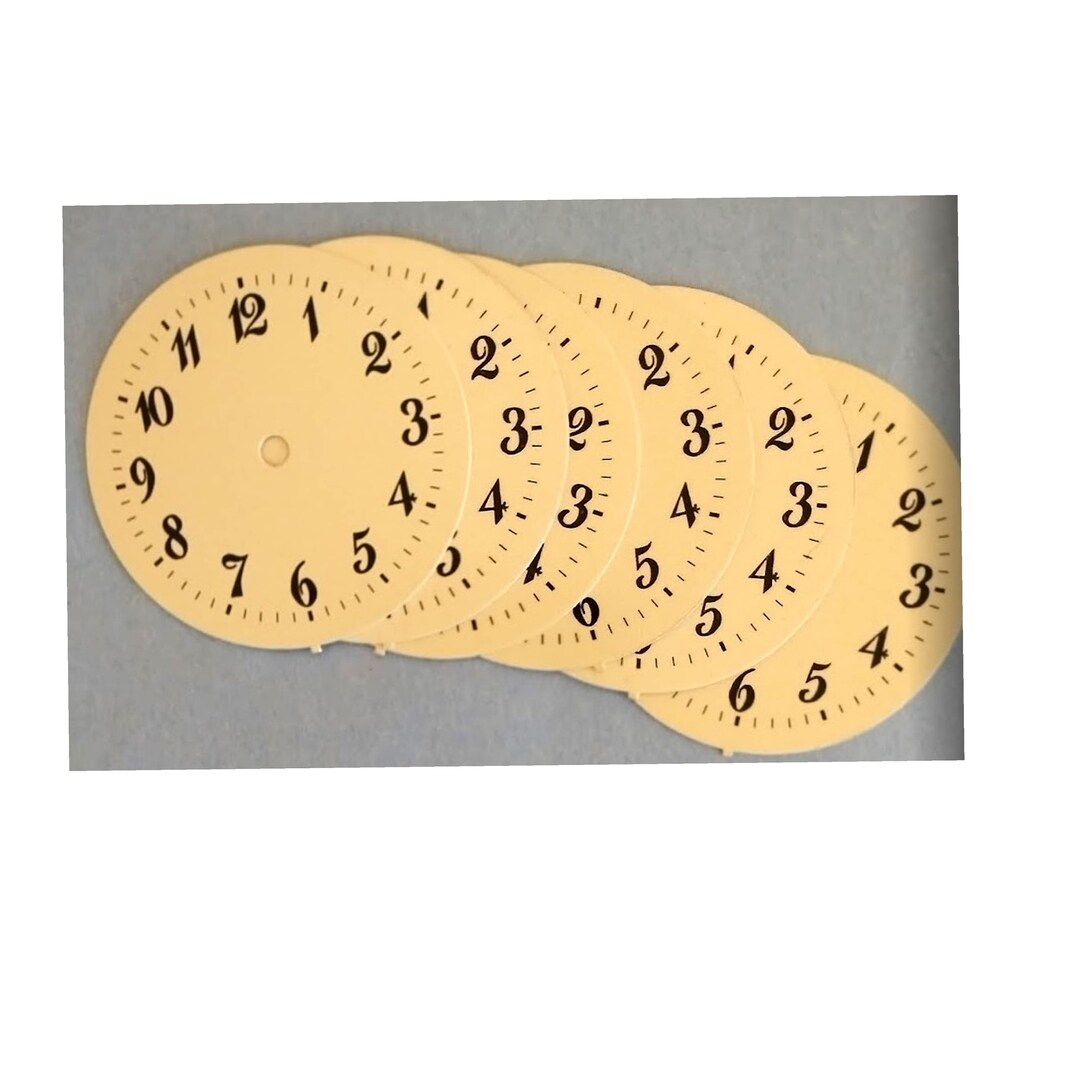 Clock Face Metal Set of 6 Tin Vintage New - Etsy