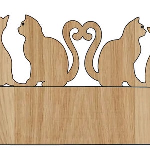 A Row of Cats Sign SVG File for CNC, Laser Glow Forge, Cricut ...
