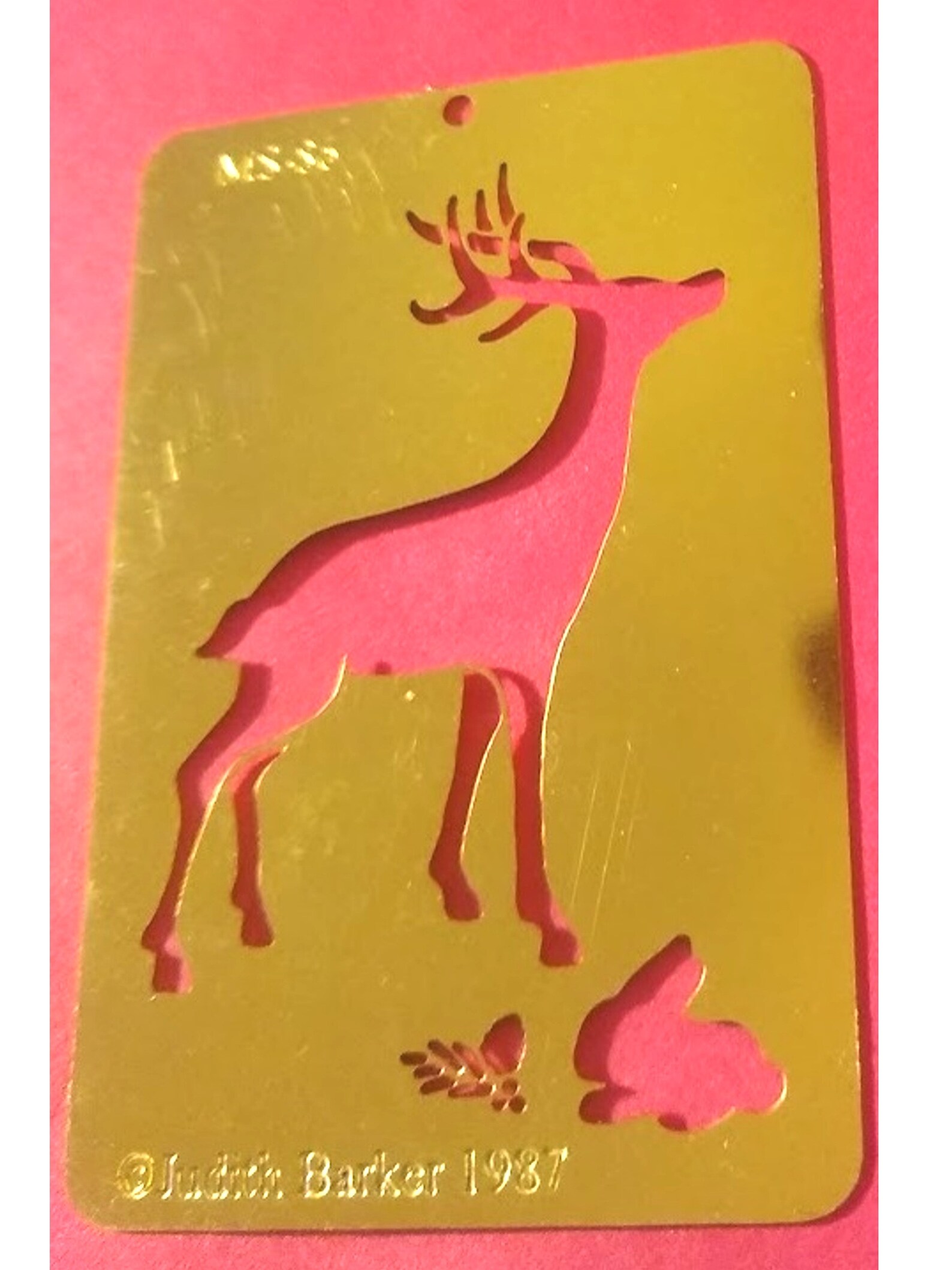 Deer & Baby Bunny Brass Stencil Scrapbooking and Cardmaking Crafts - Etsy