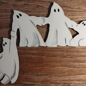 4 Friends Corner Halloween Ghosts - SVG File for CNC, Laser Glow Forge ...