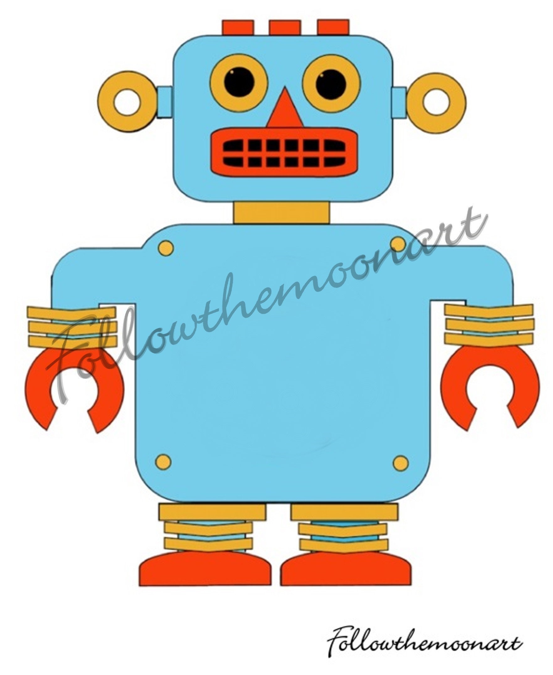 Spaceman Robot SVG File for CNC, Laser Glow Forge, Cricut, Silhouette ...