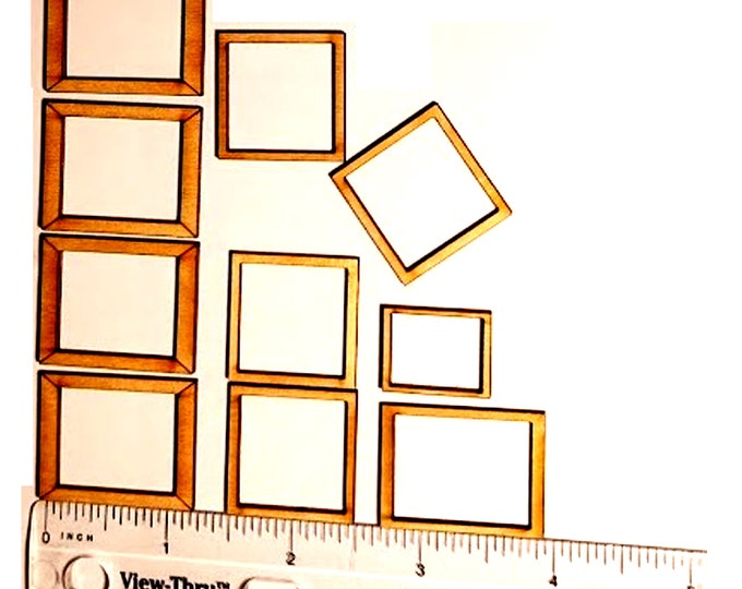 Set of 10 Mini Wood Frames 1 1/4 Var Size 61332024 - Etsy