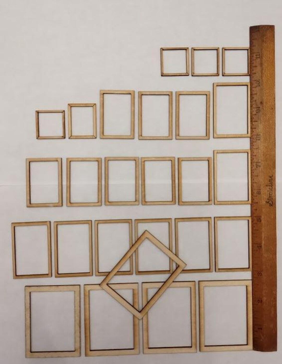 Wood Miniature Picture Frames Set of 26 - Etsy