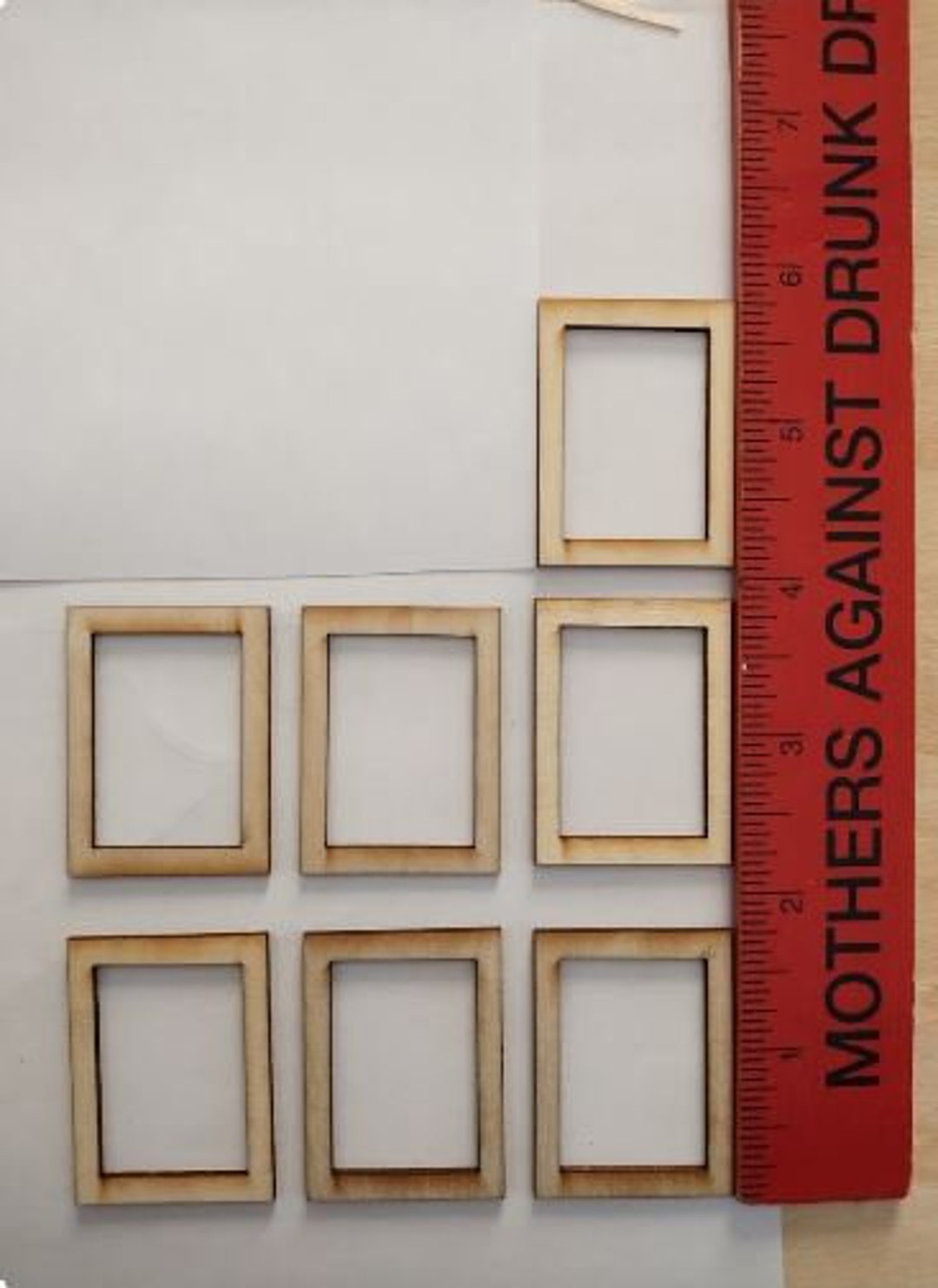 Set of 7 Dollhouse Miniature Wood Frames - Etsy