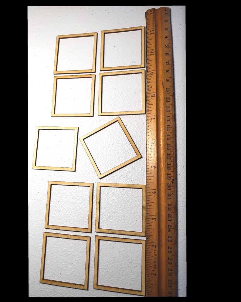Set of 10 2 Square Miniature Wood Frames - Etsy