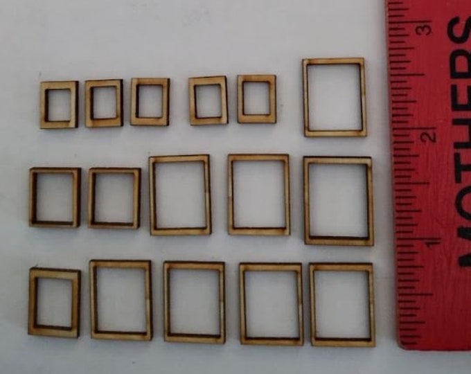 Set of 16 Dollhouse Miniature Wood Frames - Etsy