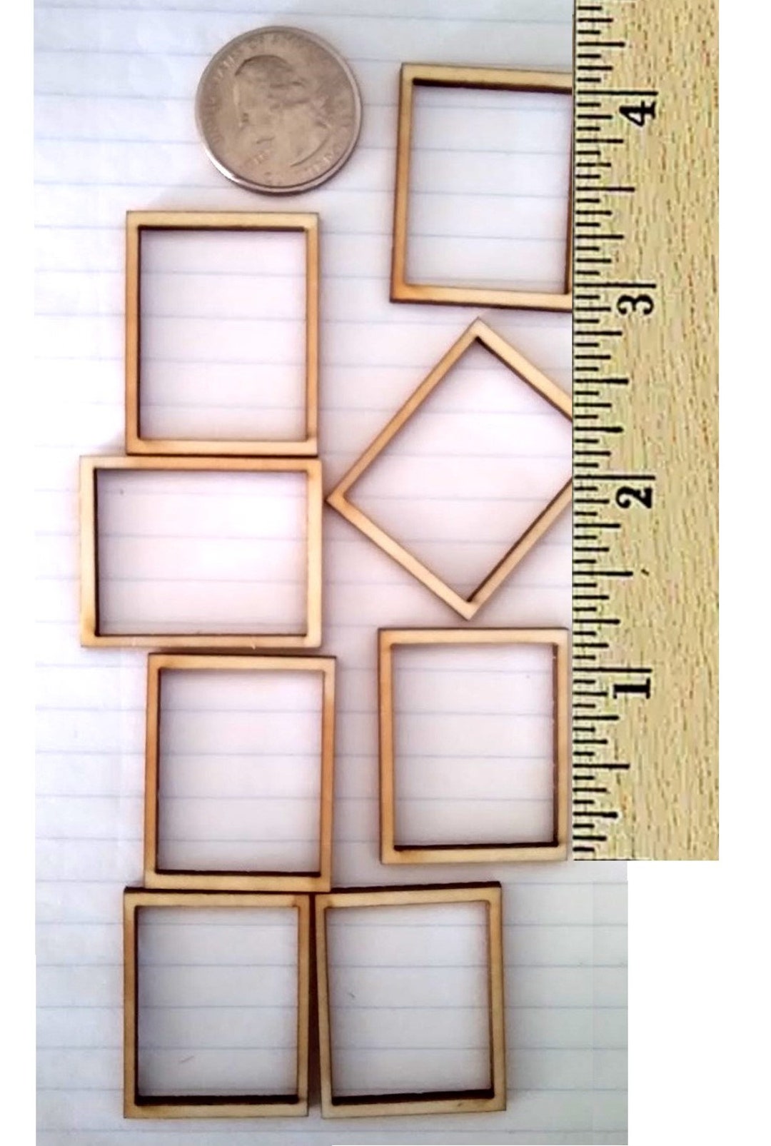 Set of 8 Dollhouse Miniature Wood Frames - Etsy