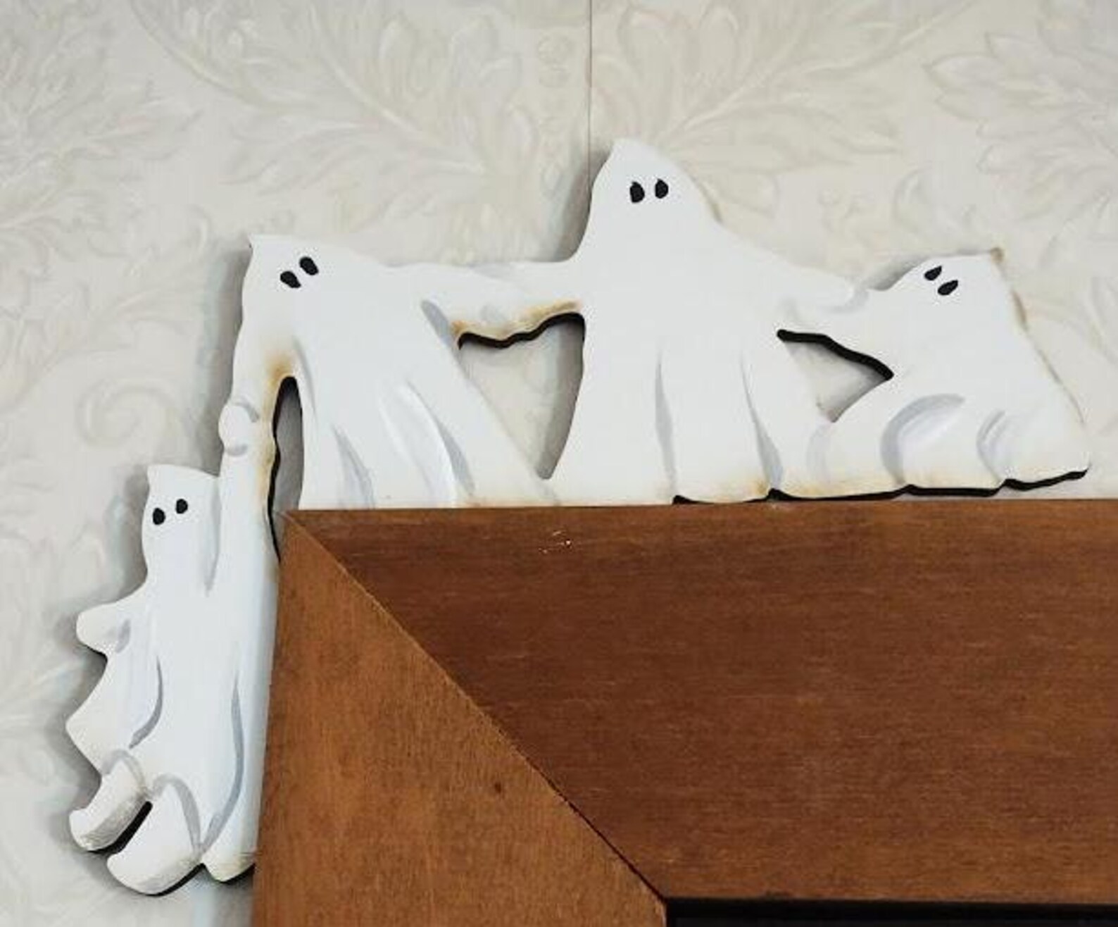 4 Friends Corner Halloween Ghosts SVG File for CNC, Laser Glow Forge ...