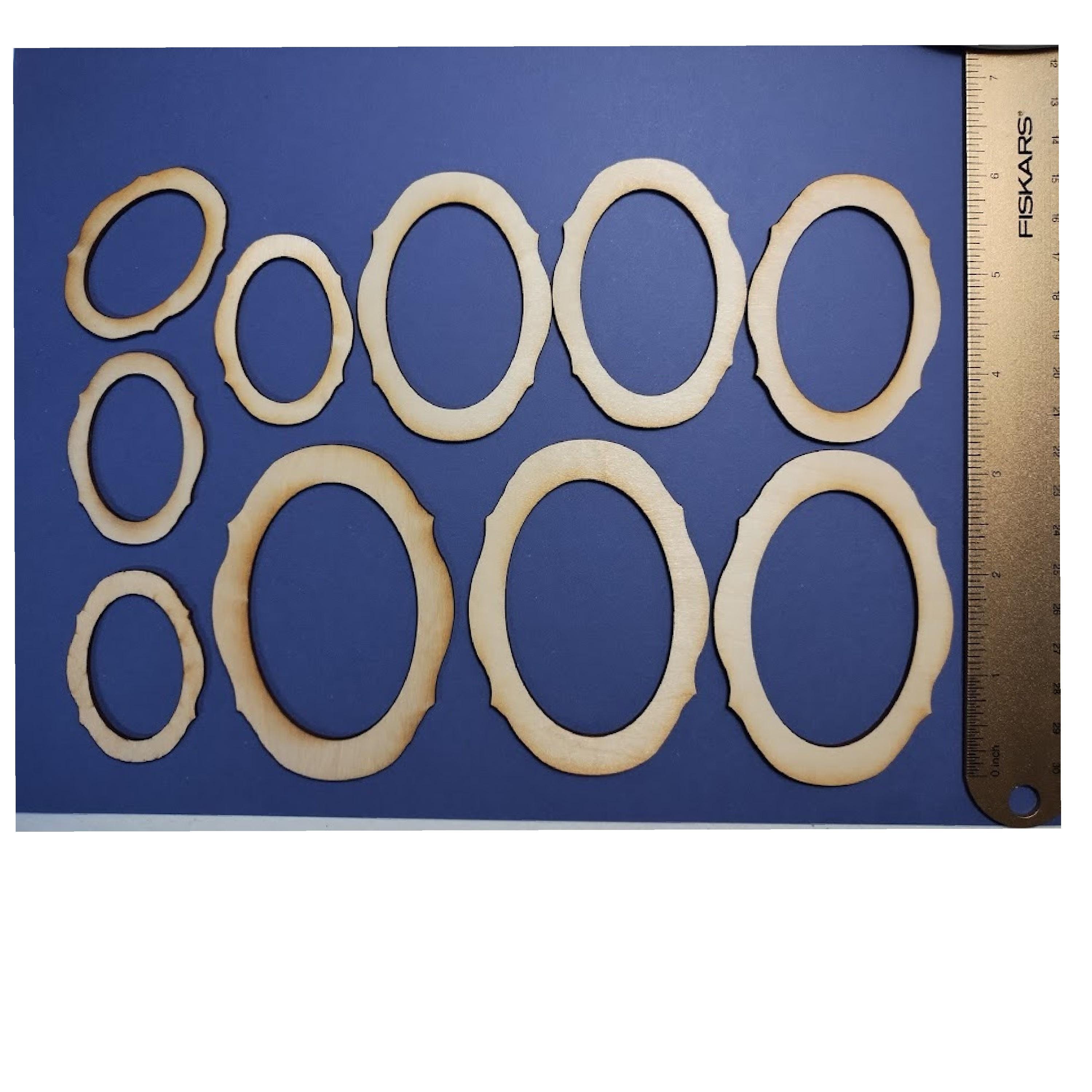 Set of 10 Miniature Wood Fancy Shape Frames - Etsy