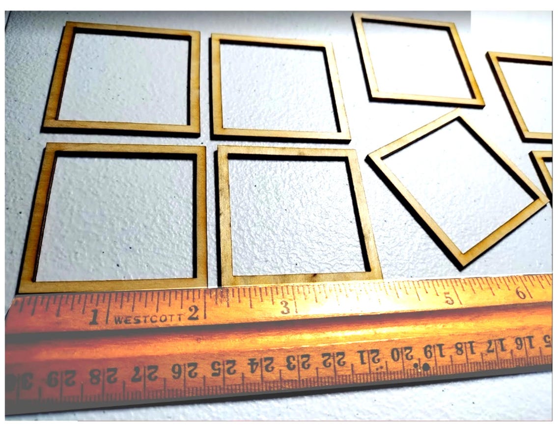 Set of 10 2 Square Miniature Wood Frames - Etsy