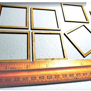 Set of 10 2" Square Miniature Wood Frames - Etsy