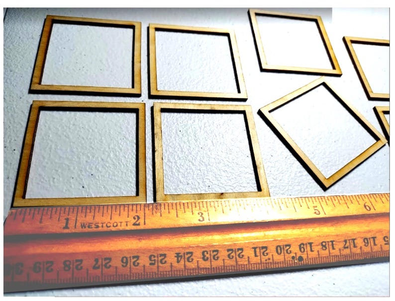 Set of 10 2 Square Miniature Wood Frames - Etsy