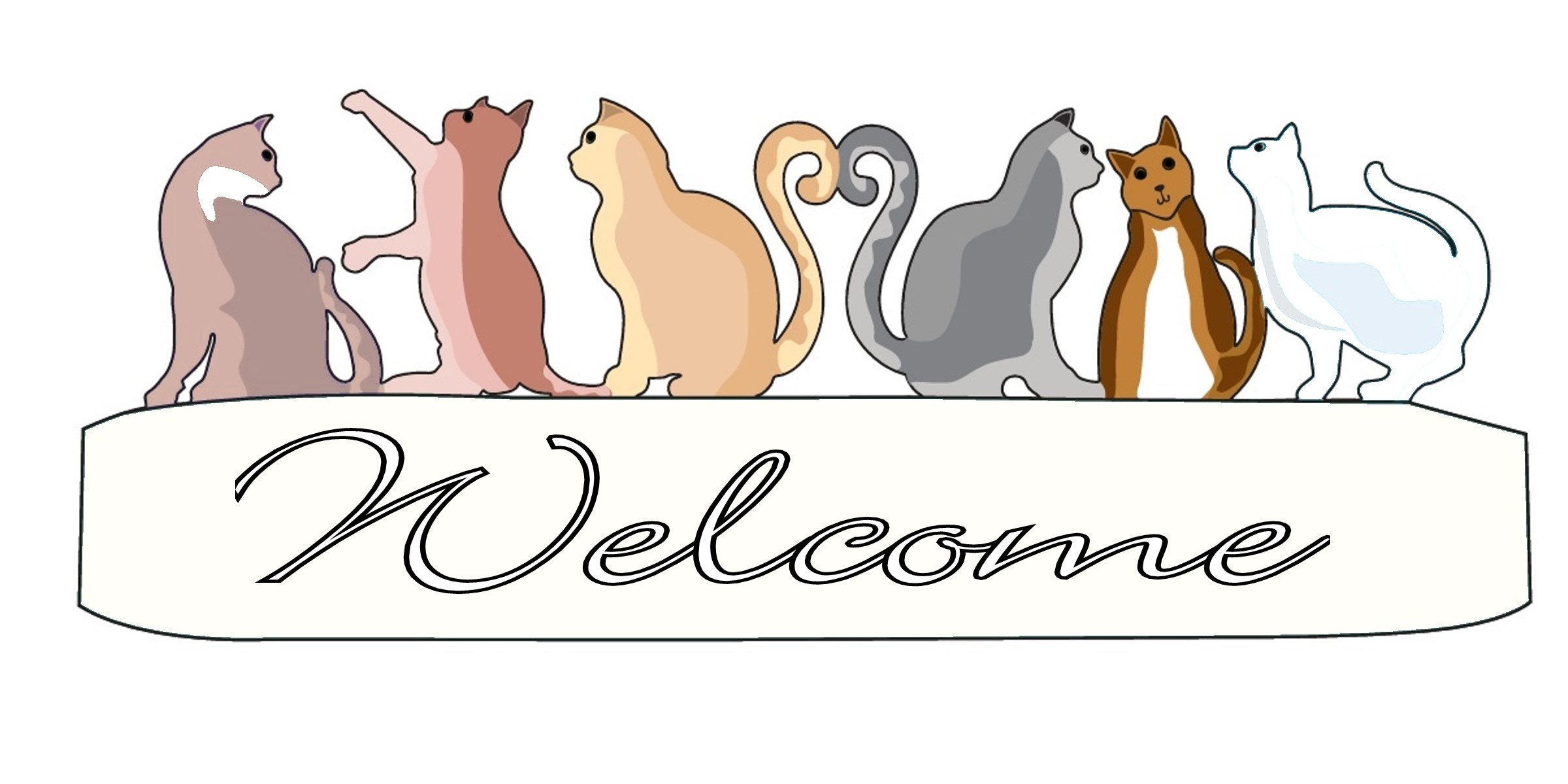 A Row of Cats Sign SVG File for CNC, Laser Glow Forge, Cricut ...