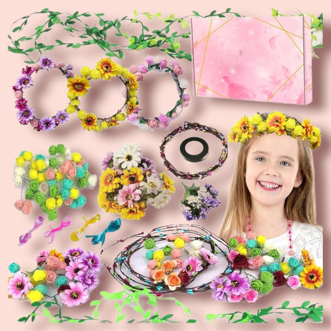 DIY Flower Crown Kit Create 12 Flower Crowns & Headbands, Perfect Arts ...