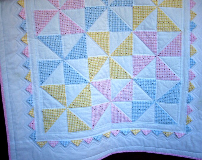 Pastel Pinwheel Quilt for Baby - Etsy