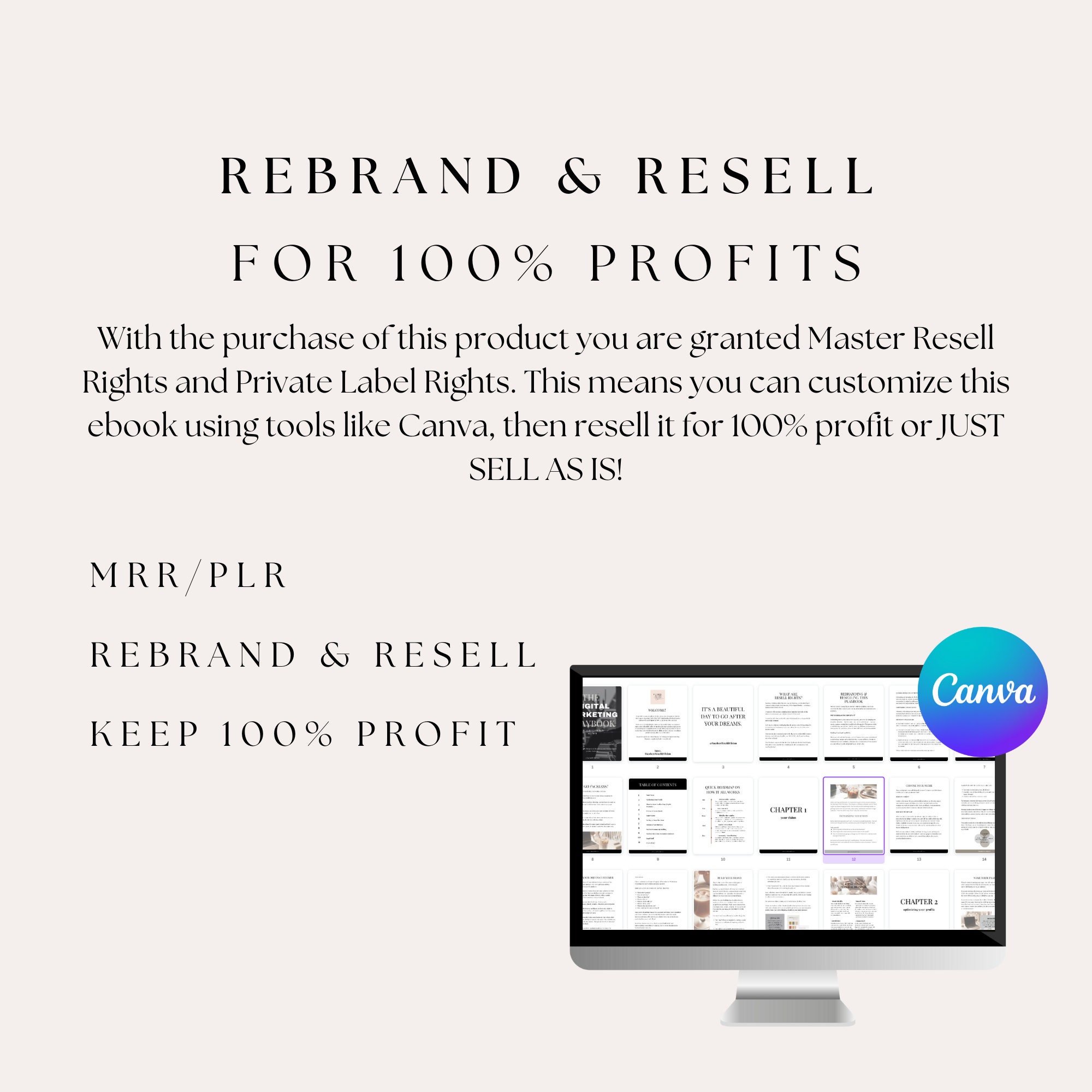 Faceless MRR Bundle With 8 MRR Guides | Make Passive Income Selling PLR ...