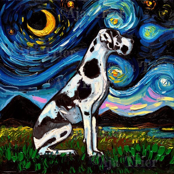 Great Dane Painting - Etsy