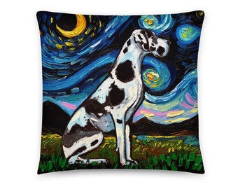 Papillon Dog Lover Starry Night Basic Throw Pillow Art by Aja | Etsy