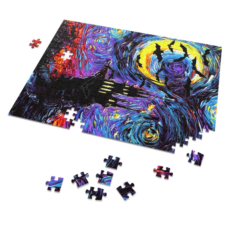 Puzzle pour adultes Halloween Casse-tête maison hantée effrayante Jeu ...