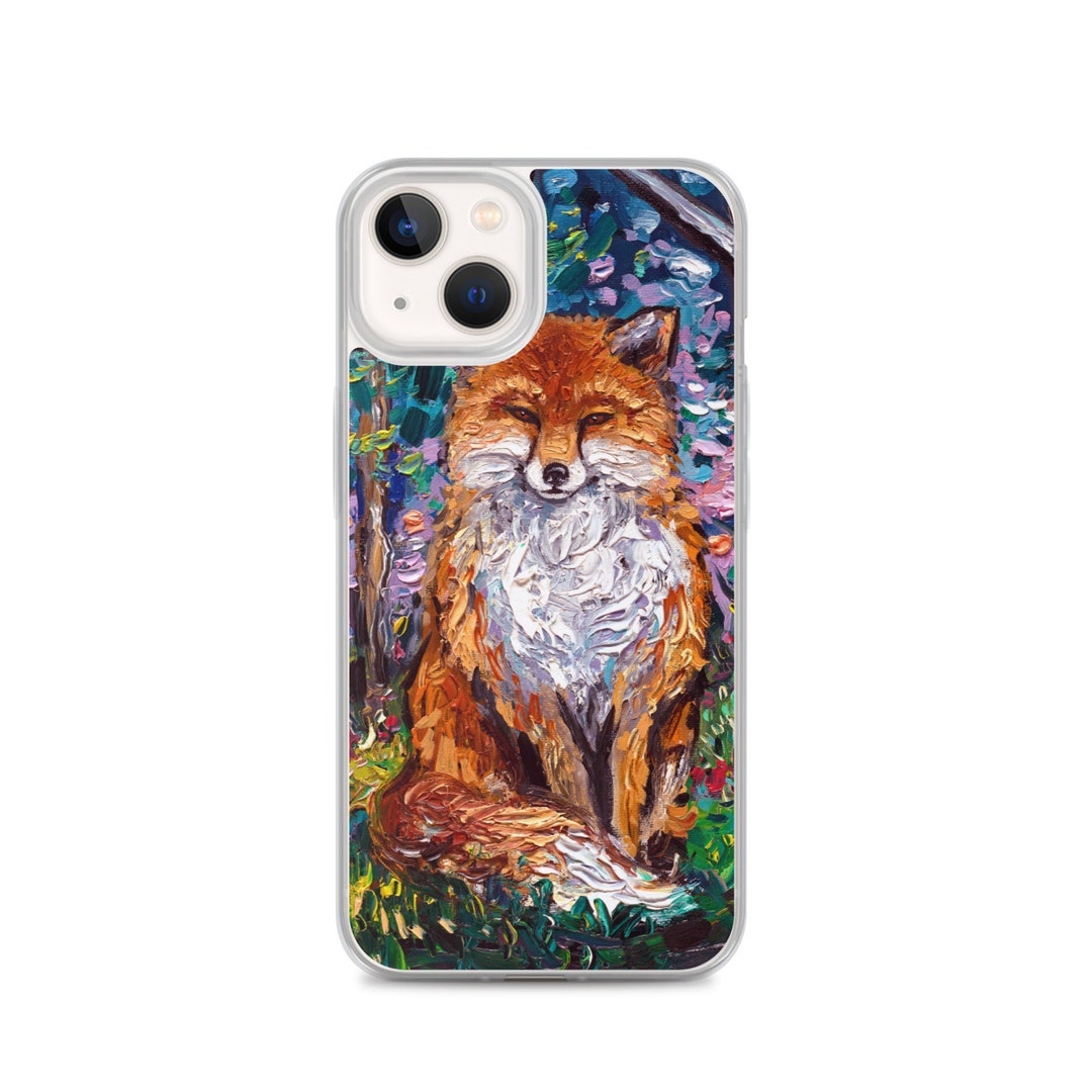 Red Fox iPhone Case Dog Lover Phone Protector Art by Aja - Etsy