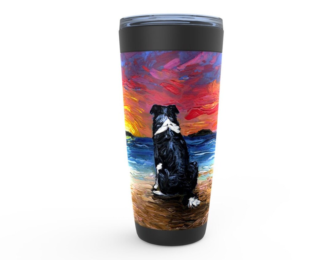 Beach Days Border Collie Dog Viking Tumbler Insulated Stainless Steel ...
