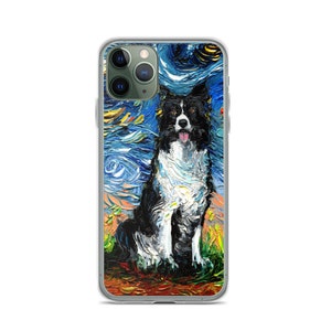 Border Collie Night 2 iPhone Case Dog Lover Phone Protector Starry ...
