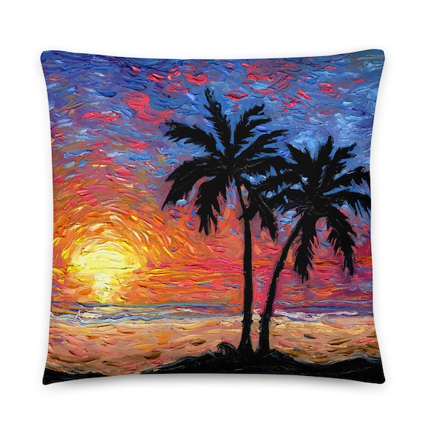 Beach Sunset Pillow - Etsy