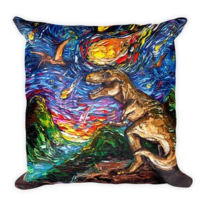 Tyrannosaurus Rex Dinosaur Starry Night Art Jurassic Asteroid Basic ...