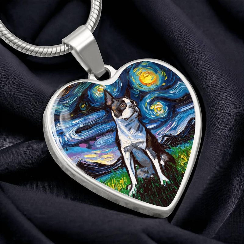 Black Terrier Necklace - Etsy UK