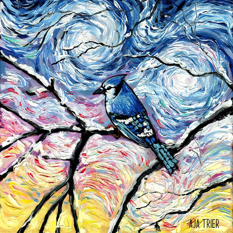 Blue Jay Art - Etsy