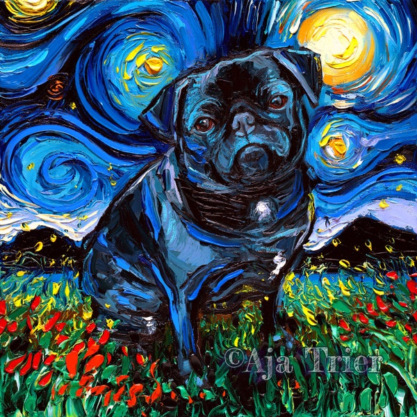 Pug Artwork - Etsy