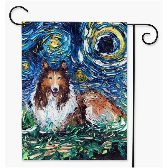 Standard Collie Starry Night Yard and House Flags Double Sided - Etsy