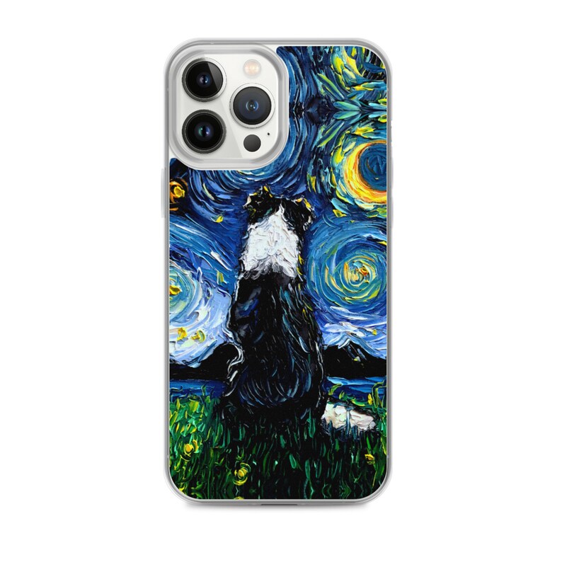 Border Collie Back Starry Night Iphone Phone Case Dog Lover - Etsy