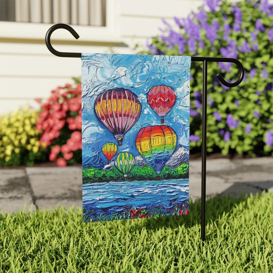 Colorful Hot Air Balloons Yard Flag, Spring Summer Outdoor Decor - Etsy
