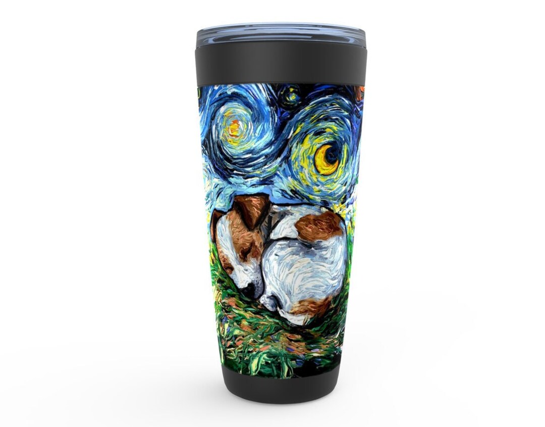 Sleeping Jack Russell Terrier Puppy Starry Night Dog Viking Tumbler ...