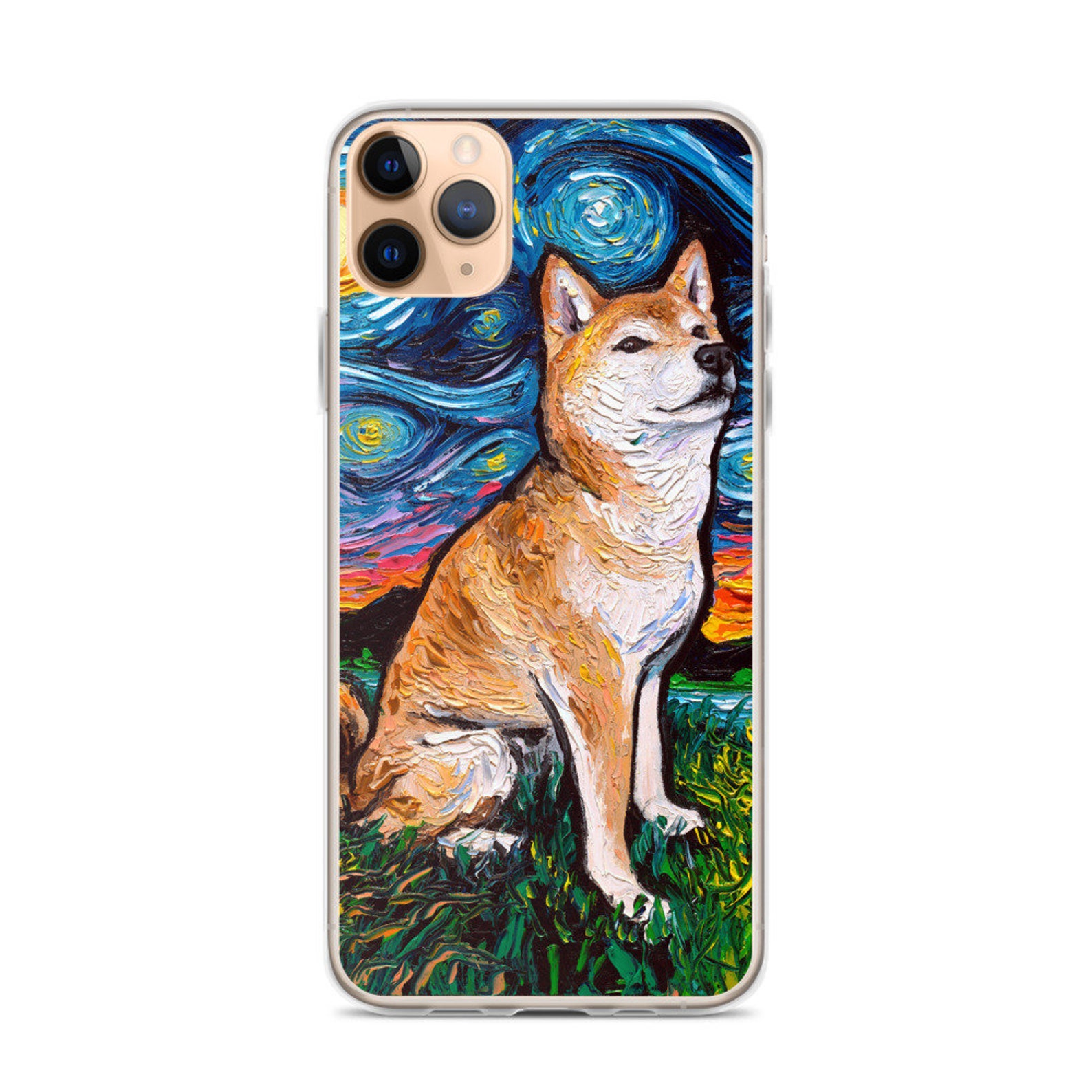 Shiba Inu 2 Dog Starry Night Iphone Case Dog Lover Phone - Etsy