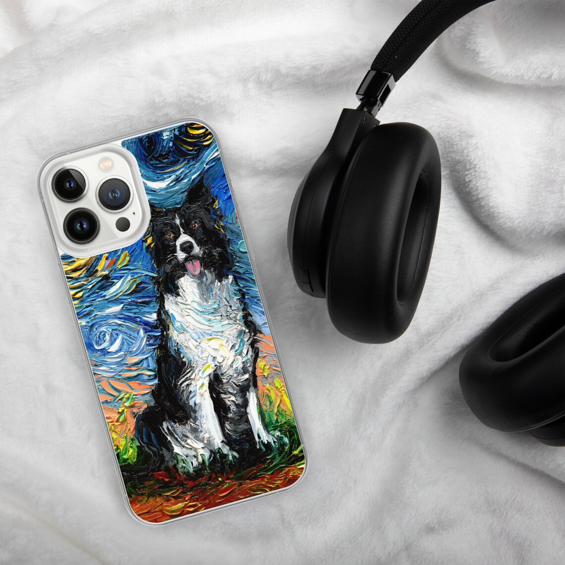 Border Collie Night 2 iPhone Case Dog Lover Phone Protector Starry ...