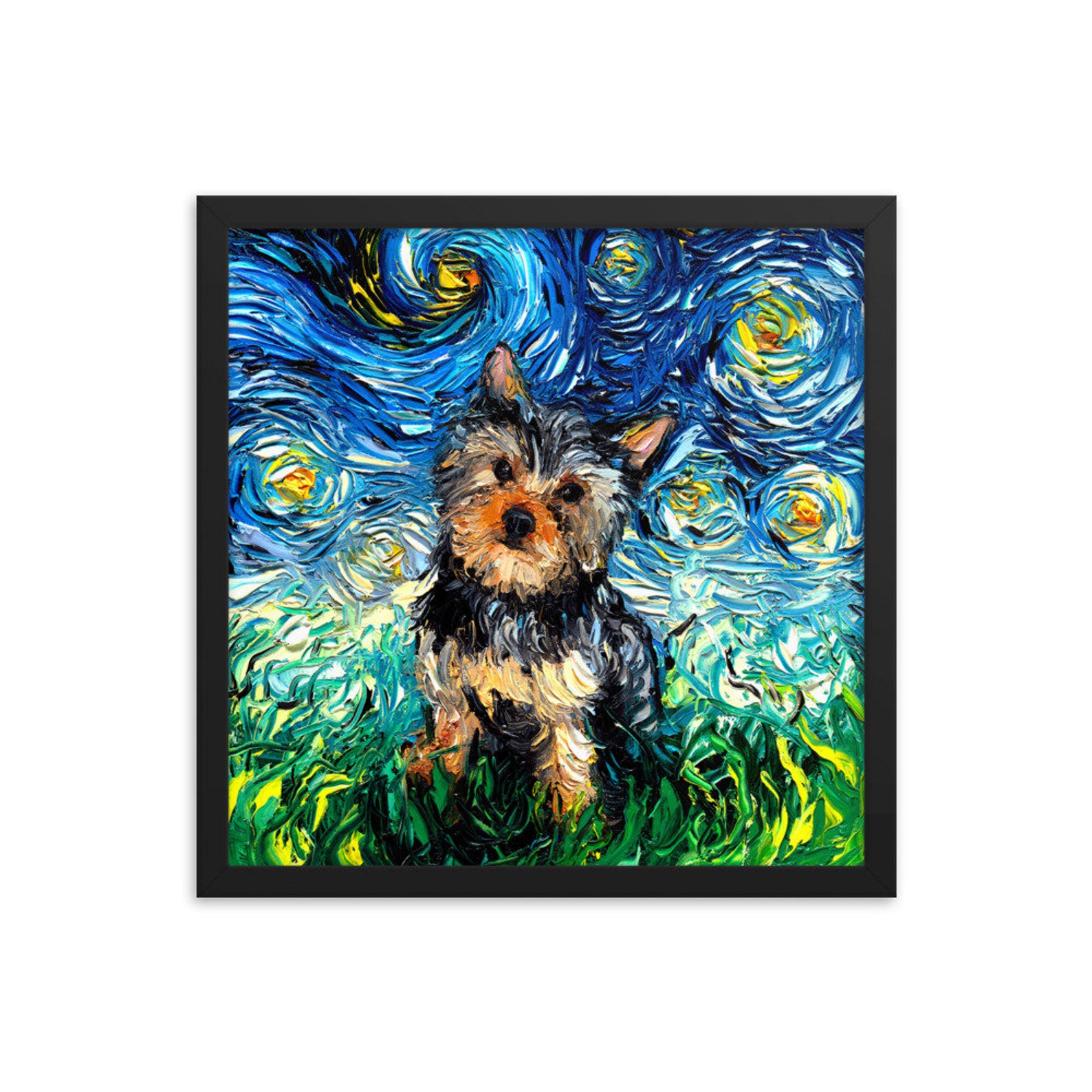 Yorkshire Terrier Yorkie Framed Photo Paper Poster Dog Art | Etsy