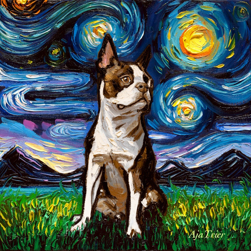 Boston Terrier Art - Etsy