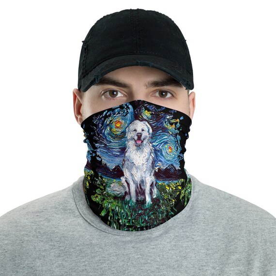 Great Pyrenees Dog Starry Night Art Face Mask Face Shield - Etsy