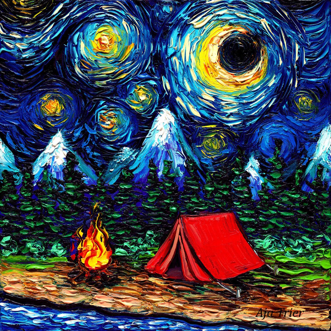 Off the Beaten Path Camping Art CANVAS Print Outdoor Enthusiast by Aja ...