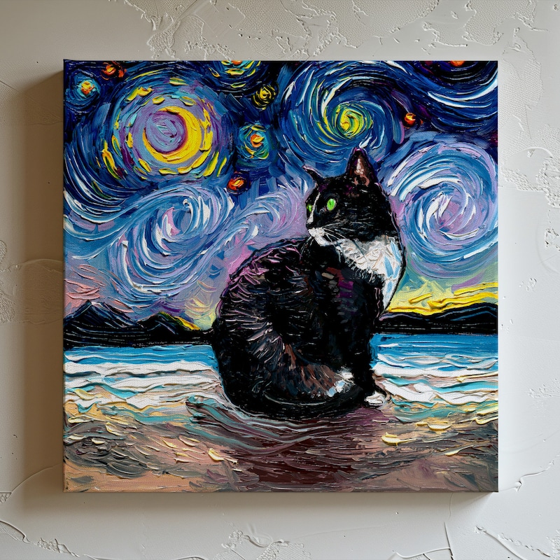 Green Eyed Black Cat Decor - Etsy