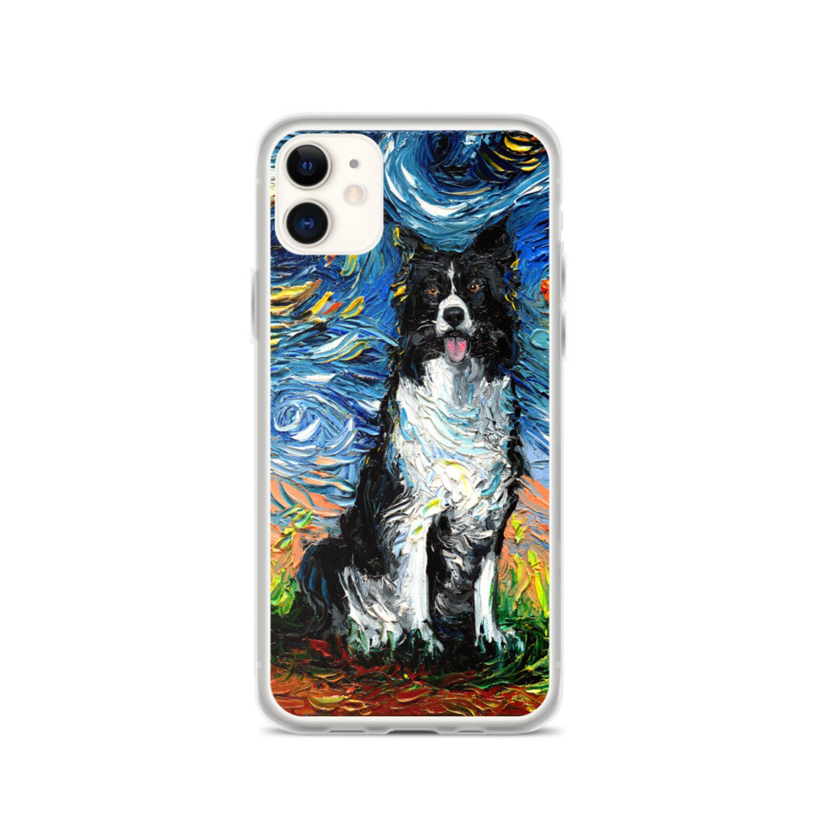 Border Collie Night 2 iPhone Case Dog Lover Phone Protector Starry ...