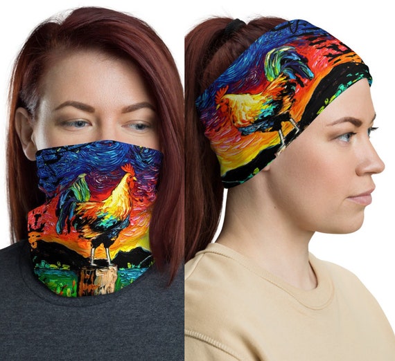 Starry Morning Rooster Face Mask Face Shield Washable | Etsy