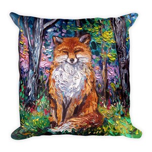 Red Fox Basic Throw Pillow Art by Aja Home Decor 16x16 Inches Stuffed ...