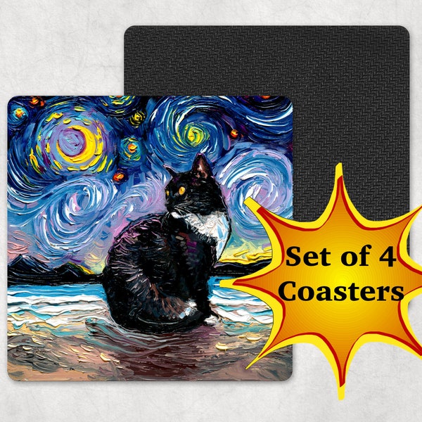 Cat Coaster - Etsy